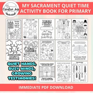 LDS Primary Activity Pack | 55 Gospel-themed Pages for Kids | Quiet ...