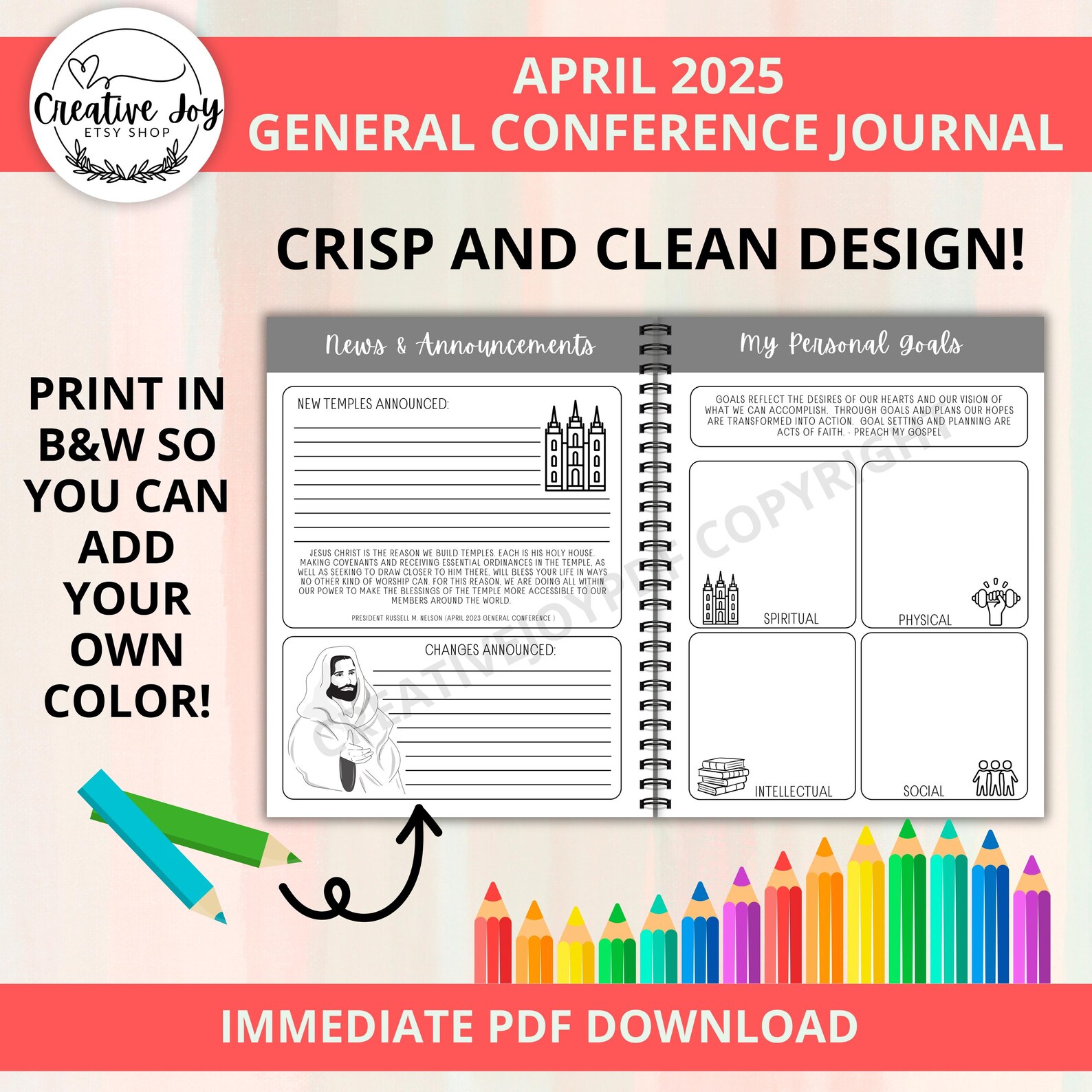 April 2025 General Conference Journal & Study Guide | LDS General ...