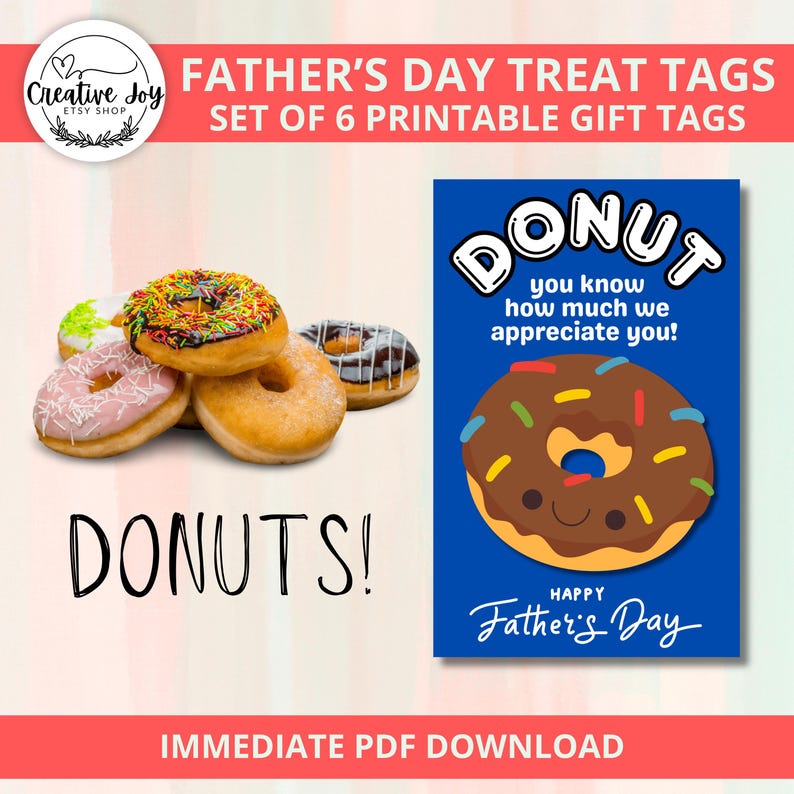 Printable Father's Day Treat Tags | Candy Grams | Father's Day Gift ...