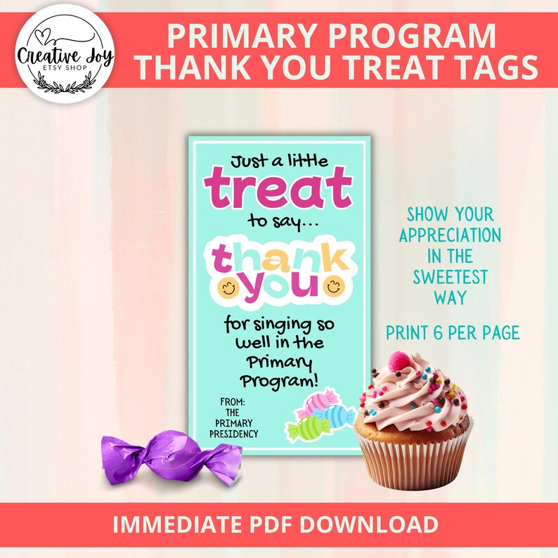 Primary Program Thank You Treat Tags | LDS Primary Presidency ...