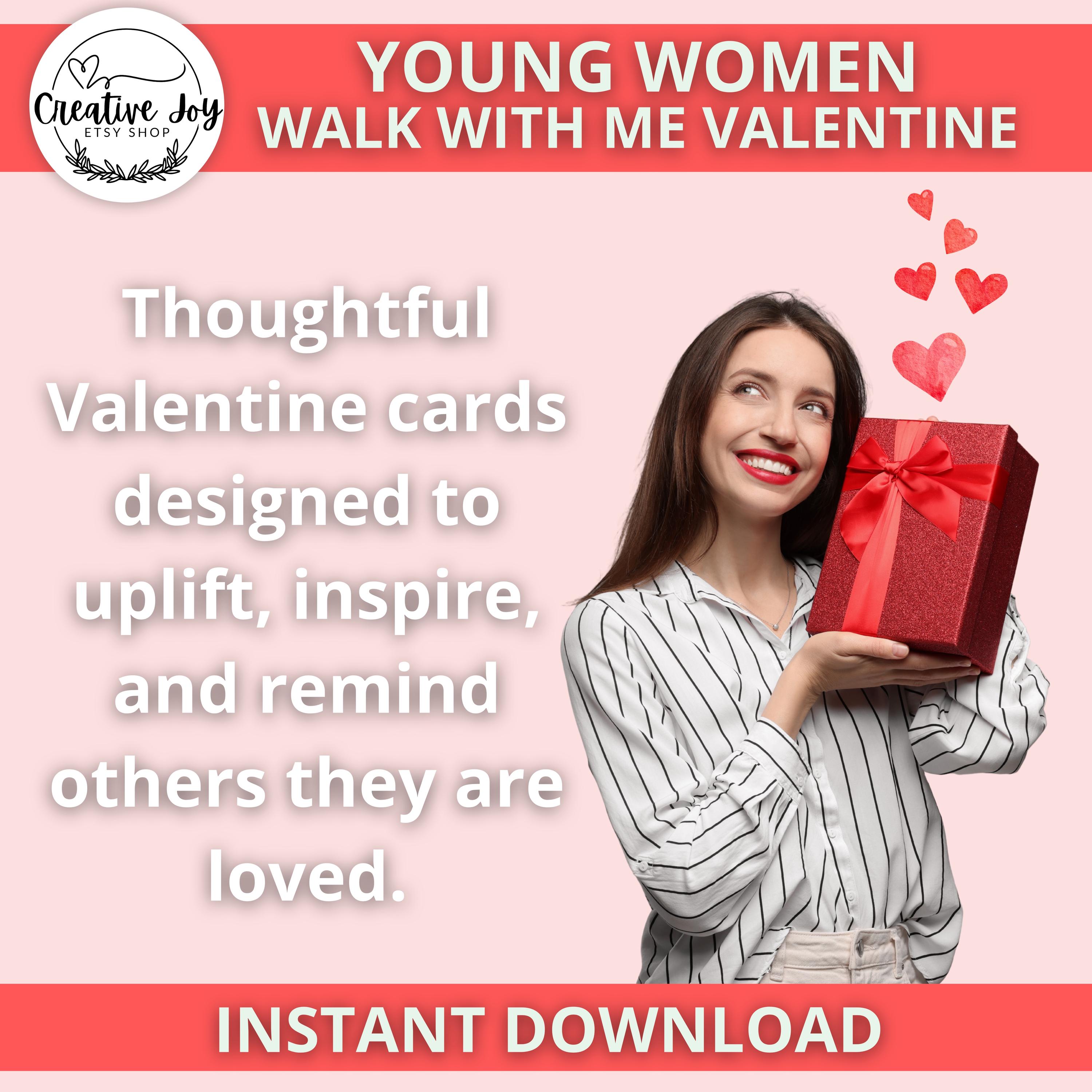 Young Women Valentine | 2026 Youth Theme “walk With Me” | LDS Valentine ...