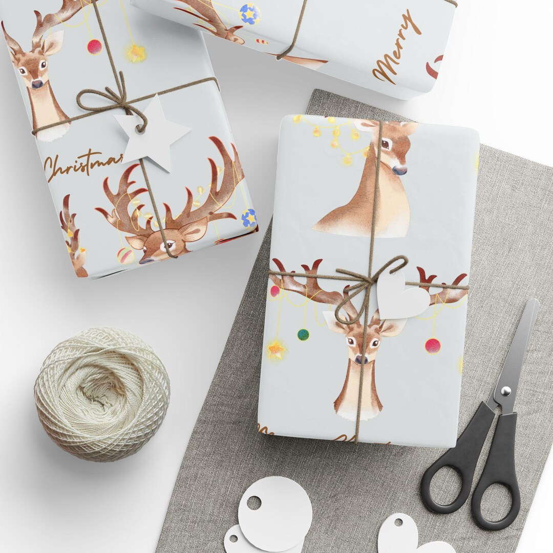 Deer Christmas Wrapping Paper - Etsy