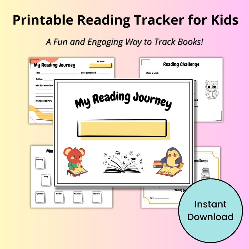 Printable Reading Tracker for Kids | Help Build Reading Habits and ...