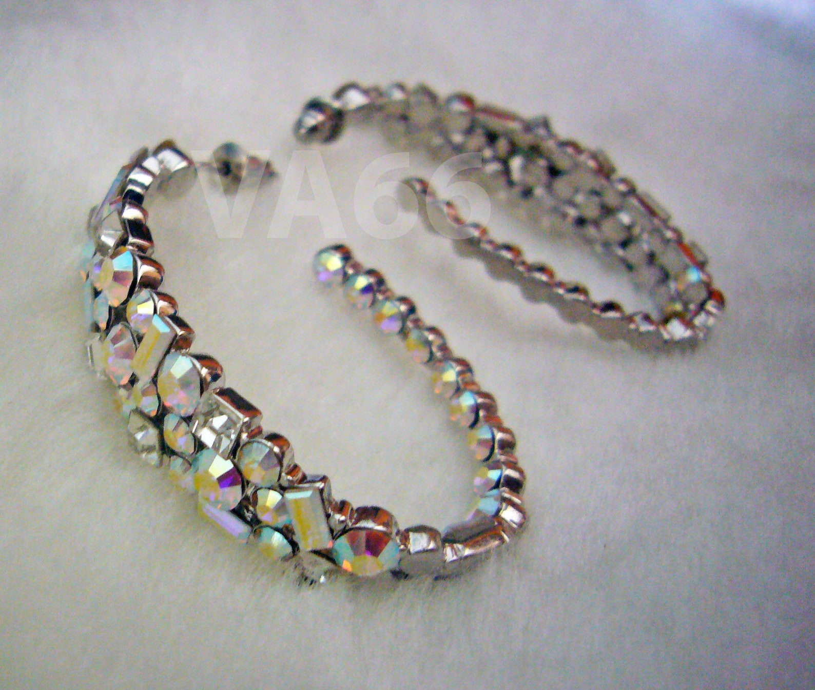 18K Austrian Crystal Earrings Hoop Stud Earrings Hoops Studs Handmade ...