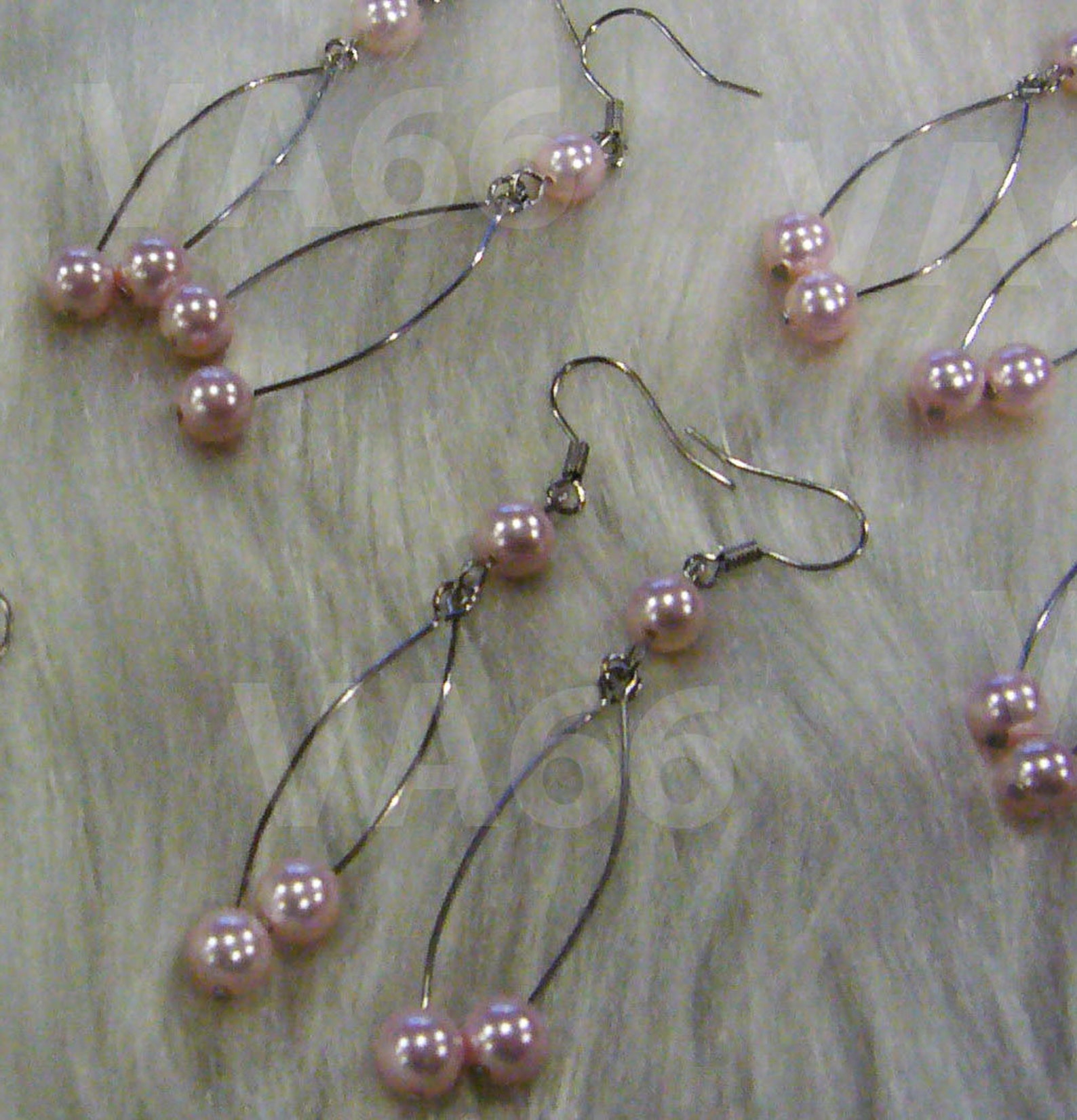 Handmade Swarovski Crystal Long Curvy Chandelier Earrings Pearl U ...