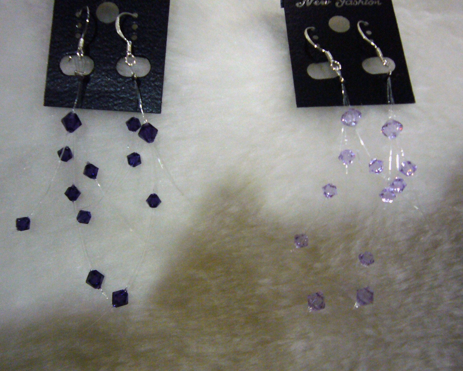 Wisps of Floating Crystals in the Air Illusion Earrings Many Colour ...