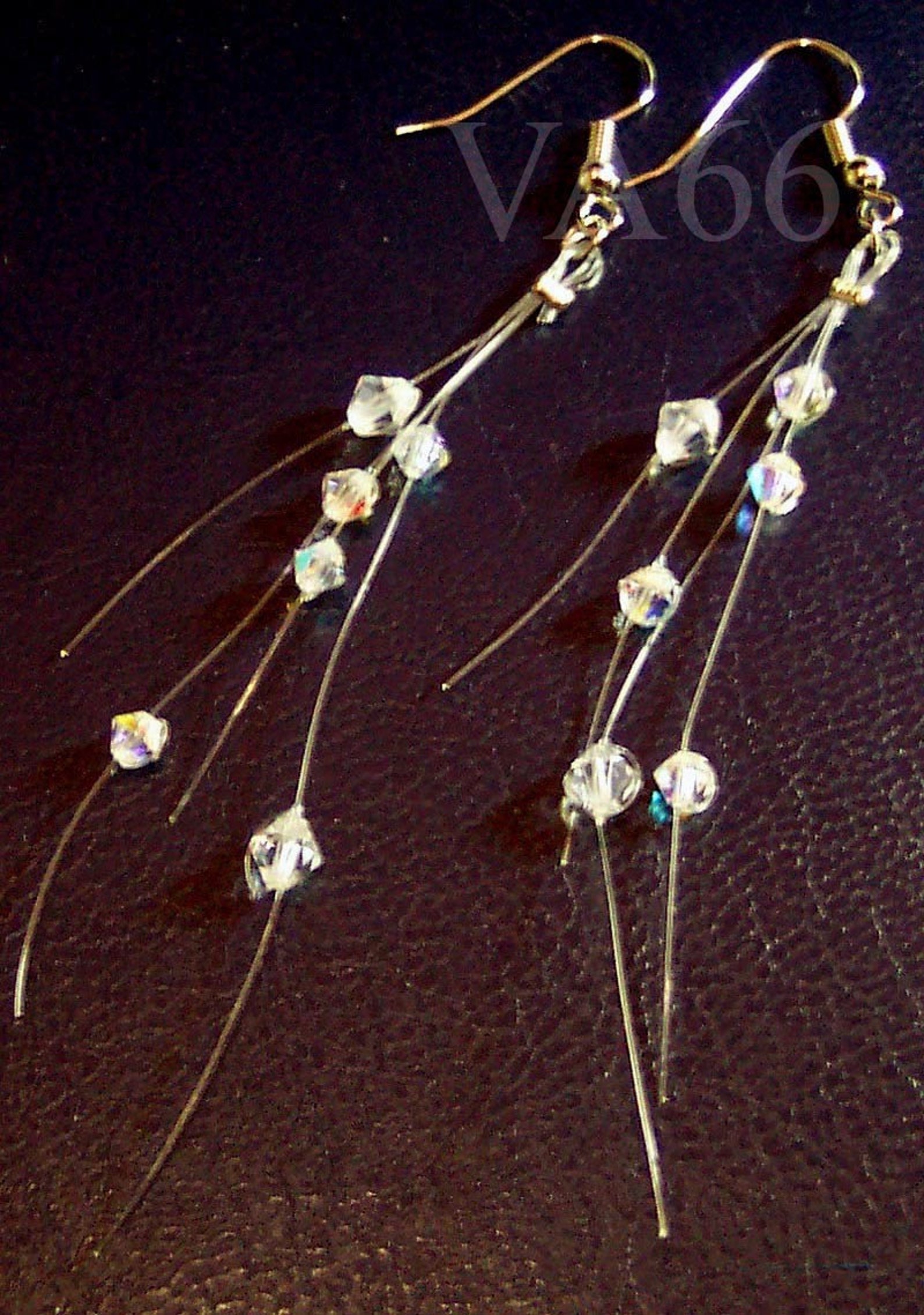 Wisps of Floating Crystals in the Air Illusion Earrings Many Colour ...
