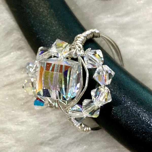 Crystal Wedding Ring - Etsy