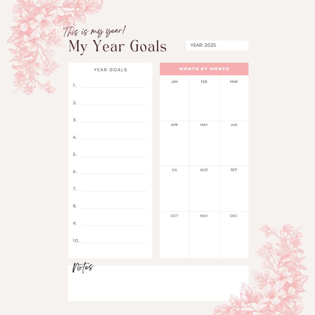 2025 Calendar Printable for Women - Etsy