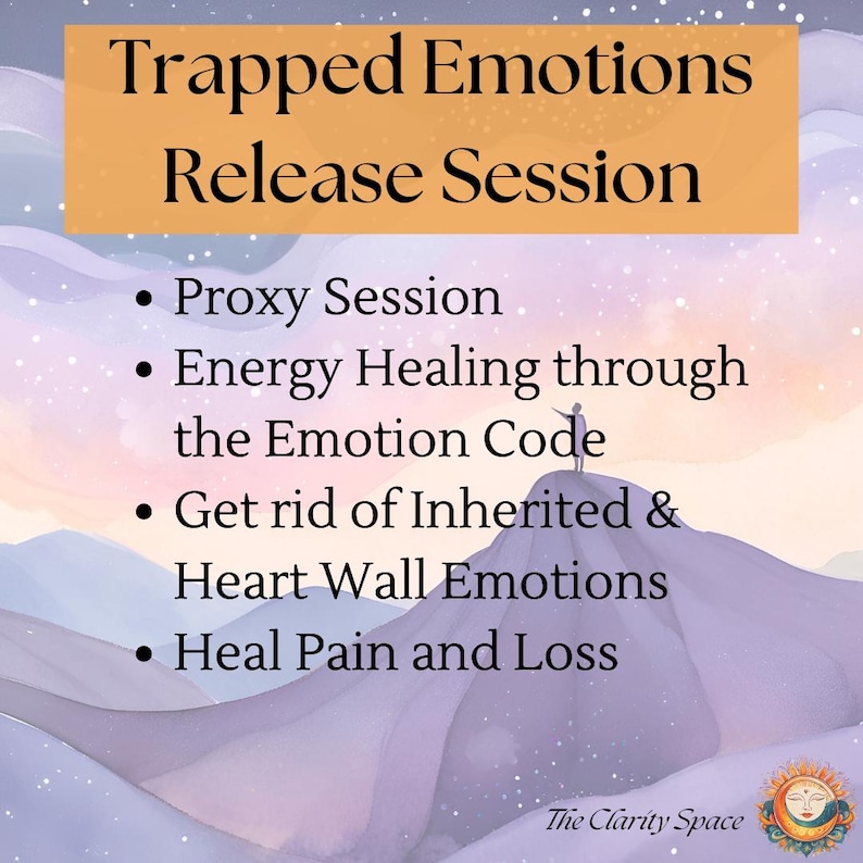 Trapped Emotions Release Session - Etsy New Zealand