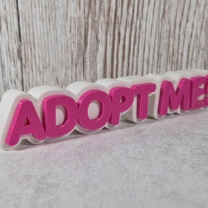 Roblox Adopt Me 3D Printed Desk Sign – Custom Gamer Decor, Perfect Gift ...