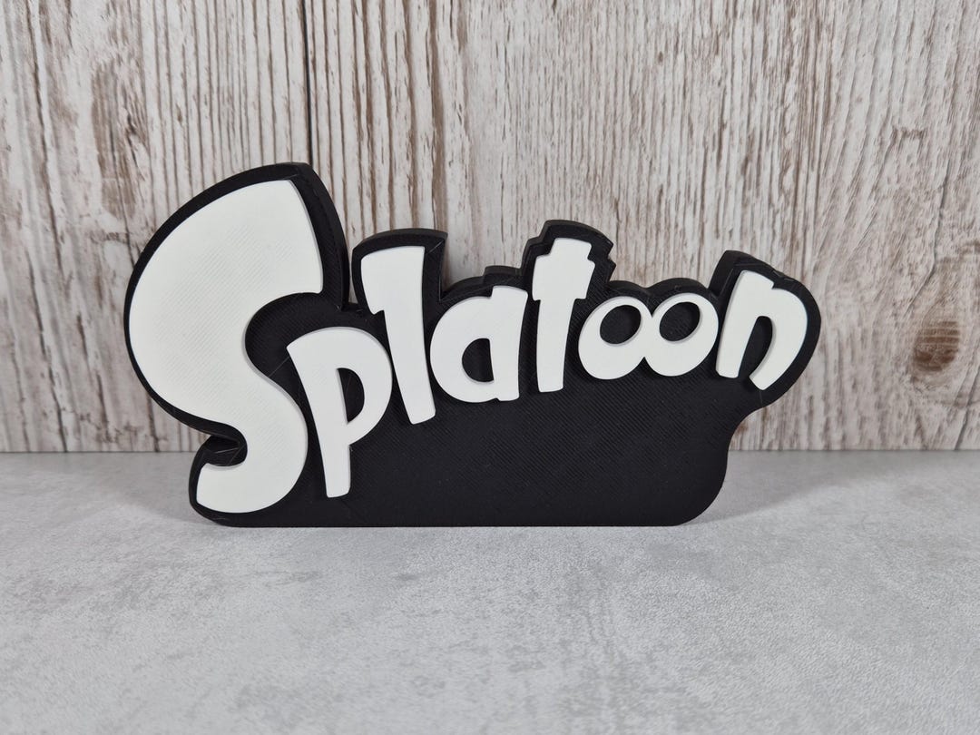 Splatoon 3D Printed Desk Sign – Custom Gamer Decor, Perfect Gift ...