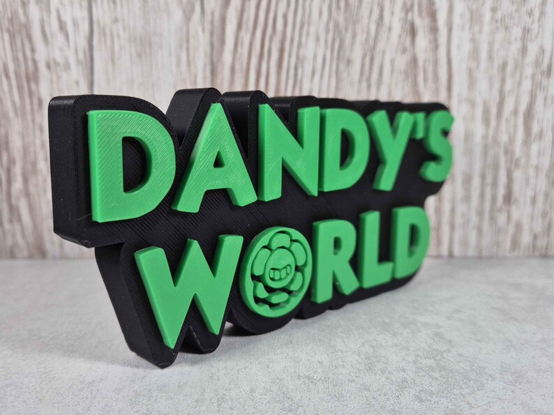 Dandy's World 3D Printed Desk Sign: Gamer Decor - Available in 2 Sizes ...