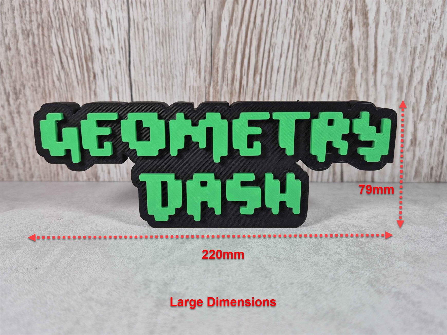 Geometry Dash 3D Printed Desk Sign Custom Gamer Decor, Perfect Gift ...
