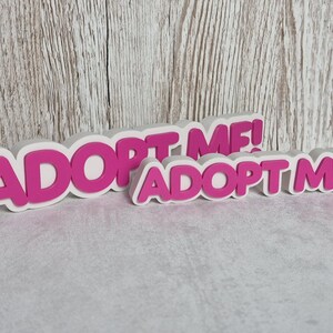 Roblox Adopt Me 3D Printed Desk Sign – Custom Gamer Decor, Perfect Gift ...