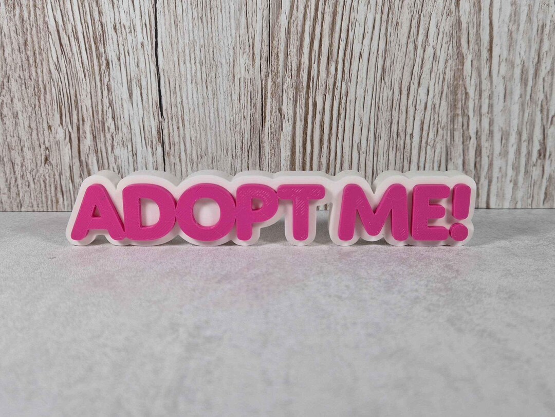 Roblox Adopt Me 3D Printed Desk Sign – Custom Gamer Decor, Perfect Gift ...