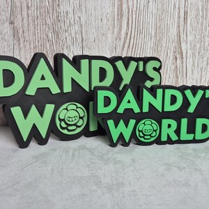Dandy's World 3D Printed Desk Sign: Gamer Decor - Available in 2 Sizes ...