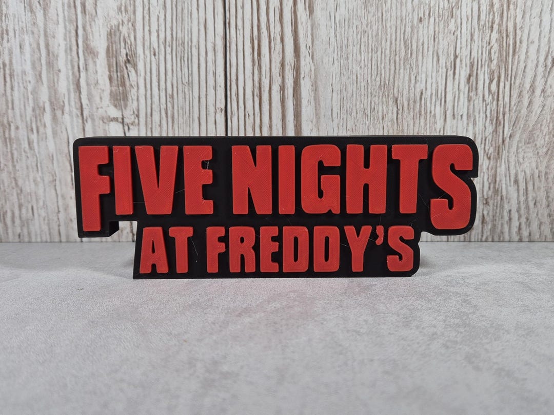 FNAF Five Nights at Freddy's 3D Printed Desk Sign Custom Gamer Decor ...