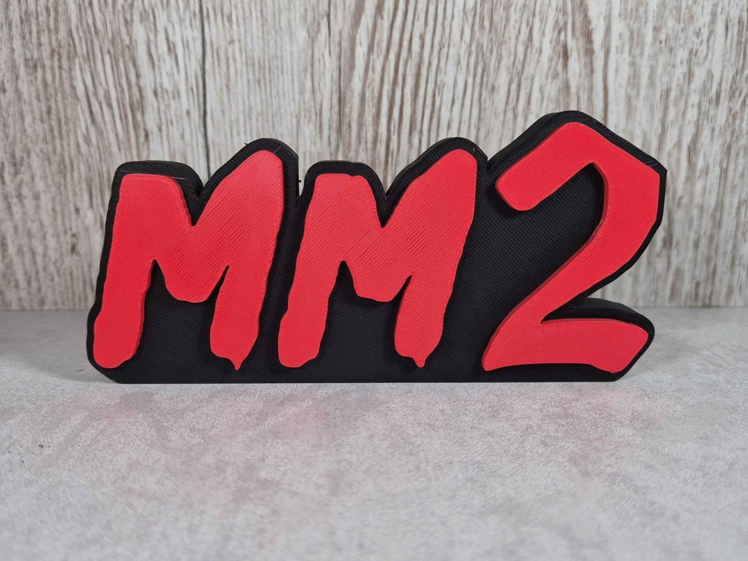 Murder Mystery | MM2 3D Printed Desk Sign – Custom Gamer Decor, Perfect ...