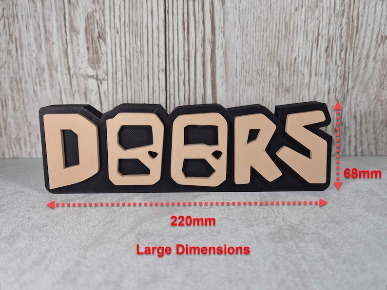 Roblox Doors 3D Printed Desk Sign: Gamer Decor - Available in 2 Sizes ...