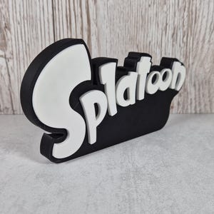 Splatoon 3D Printed Desk Sign – Custom Gamer Decor, Perfect Gift ...