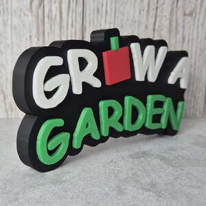 Roblox Grow a Garden 3D Printed Desk Sign: Gamer Decor - Available in 2 ...