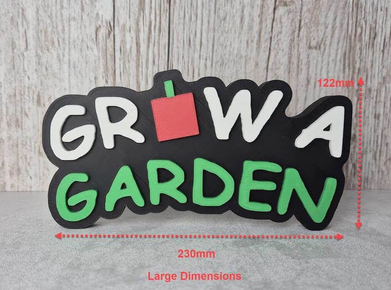 Roblox Grow a Garden 3D drukowany znak na biurko – niestandardowa ...