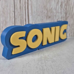 Sonic 3D Printed Desk Sign – Custom Gamer Decor, Perfect Gift ...