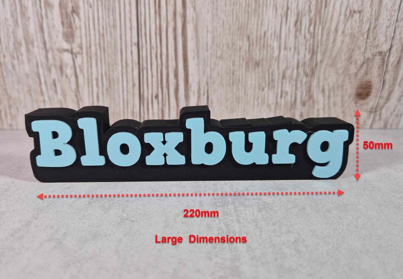 Roblox Bloxburg 3D Printed Desk Sign: Gamer Decor - Available in 2 ...