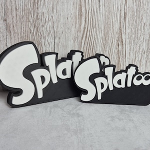 Splatoon 3D Printed Desk Sign – Custom Gamer Decor, Perfect Gift ...