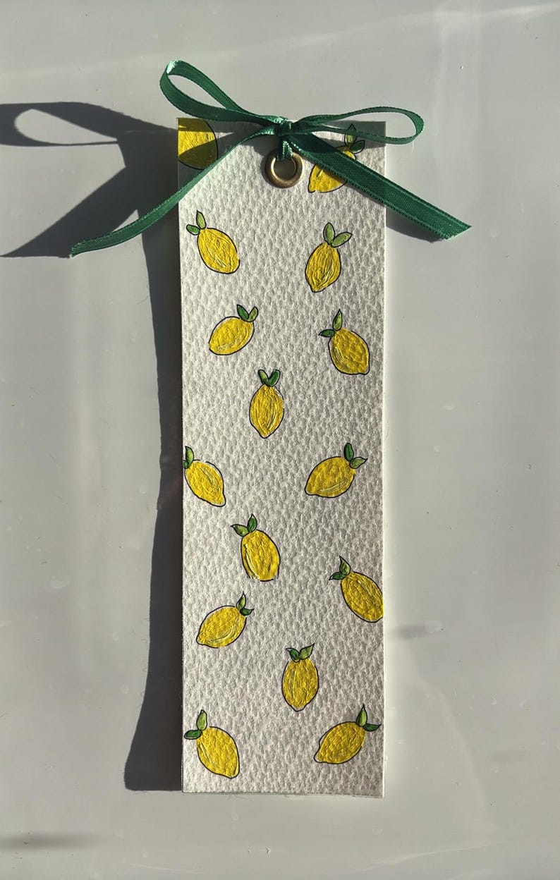 Lemons Hand Painted Bookmark - Etsy