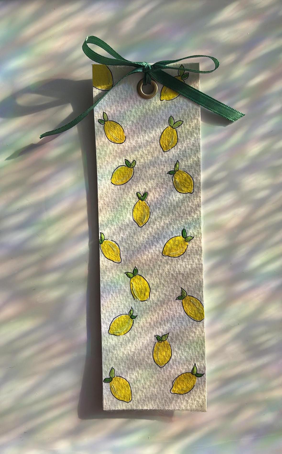 Lemons Hand Painted Bookmark - Etsy