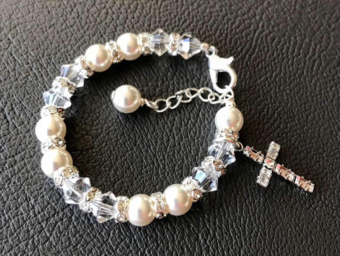 First Communion Gift Baptism Gift First Communion Bracelet - Etsy