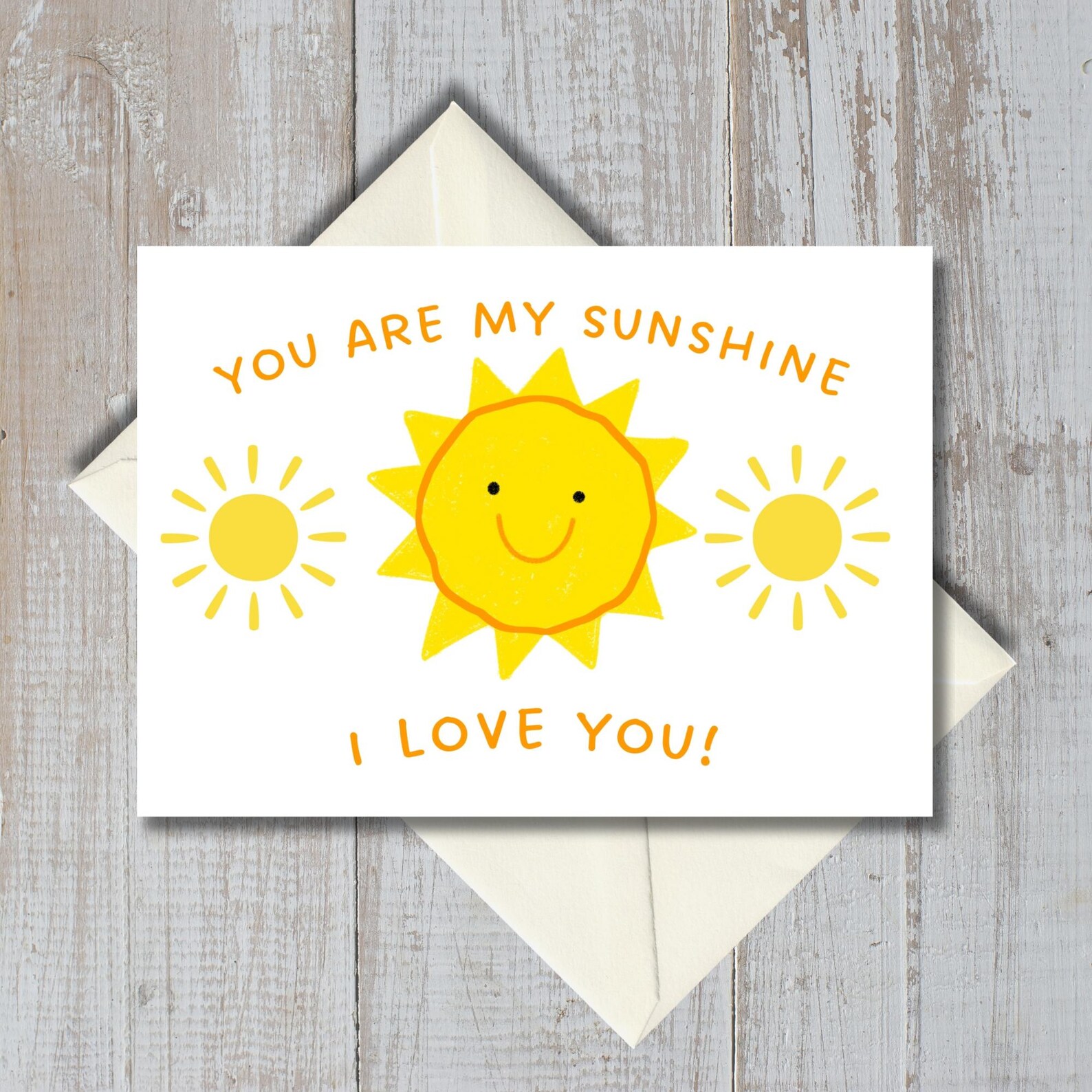 Printable You Are My Sunshine Card | I Love You Card | Instant Download ...