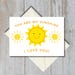 Printable You Are My Sunshine Card | I Love You Card | Instant Download ...