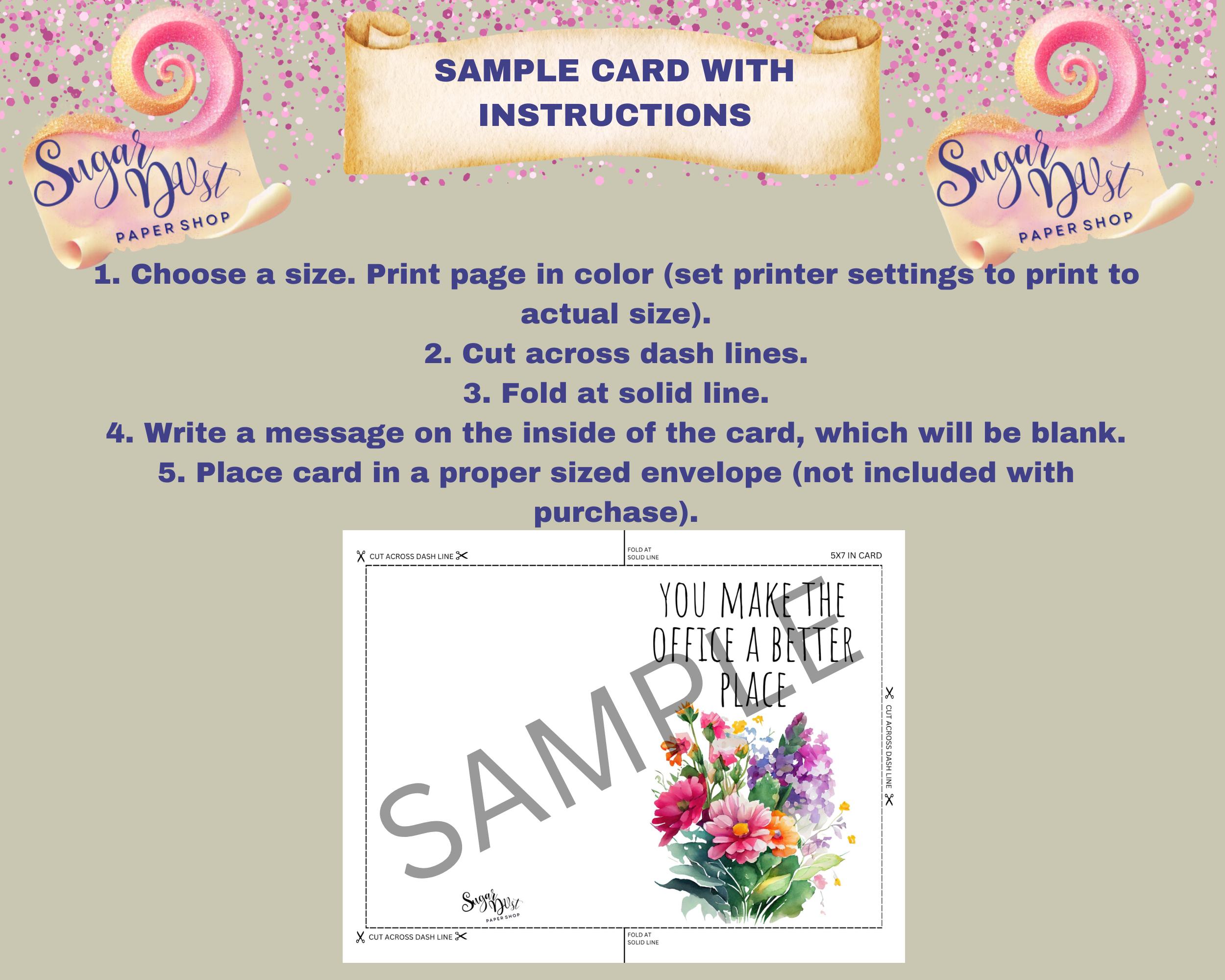 Printable Administrative Professionals Card | Card for Administrative ...
