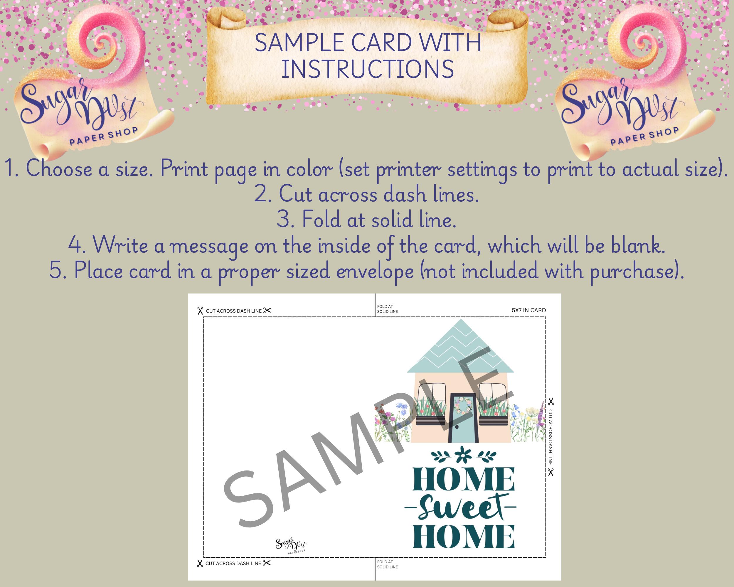 Printable Housewarming Card | Cute New Homeowner Card | Cottage Design ...