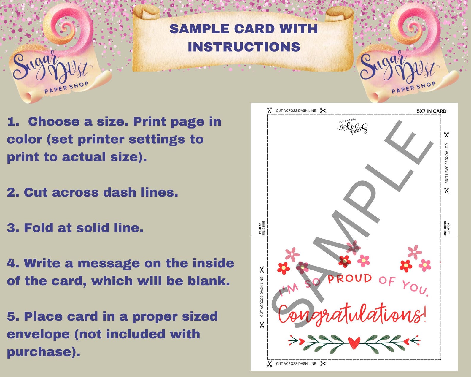 Printable Congratulations Card | so Proud of You | Floral ...