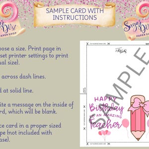 Printable Teacher Birthday Card | Happy Birthday Card for Teacher ...