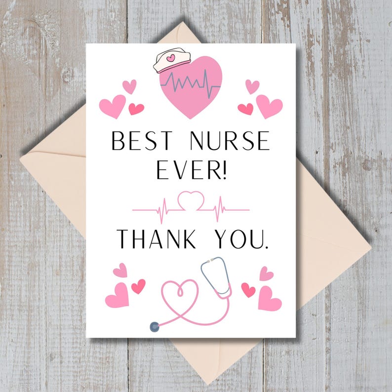 Printable Nurse Thank You Card | Nurse Appreciation Week | Best Nurse ...