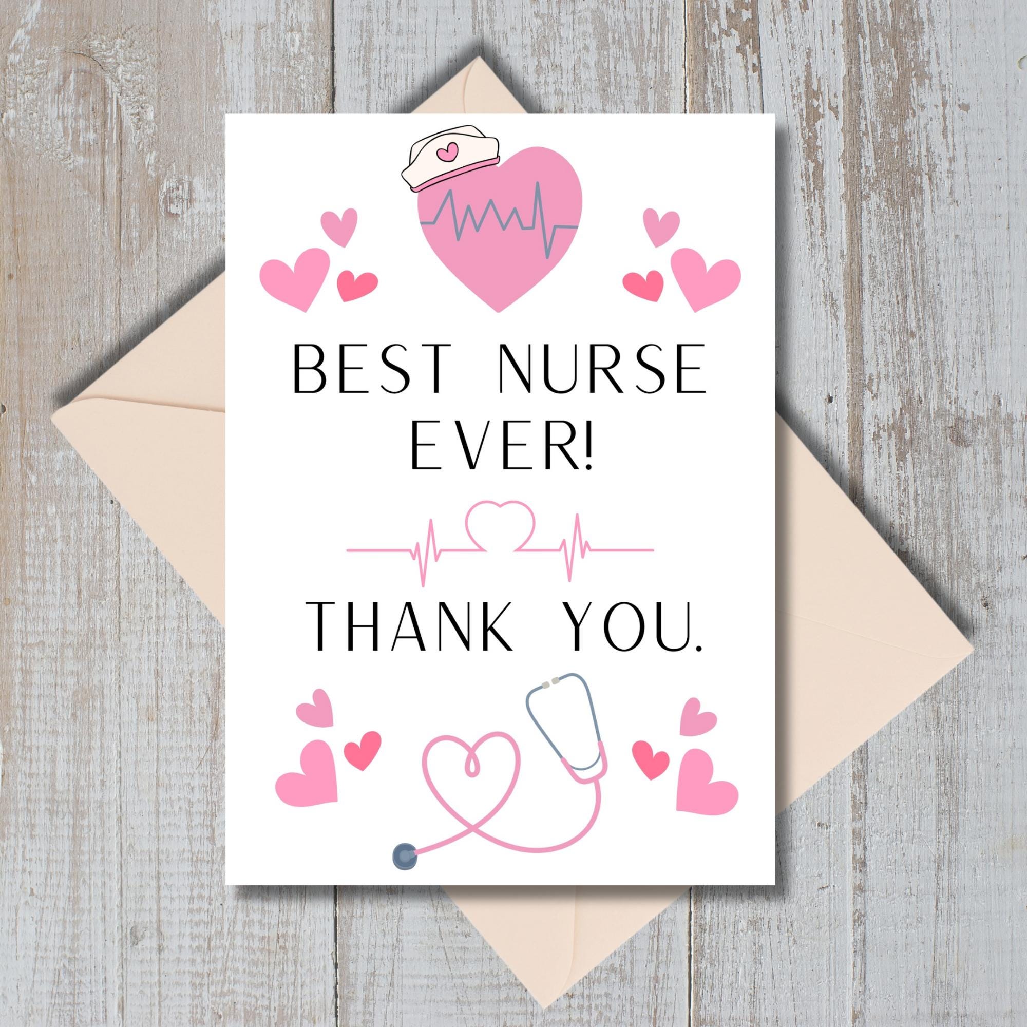 Printable Nurse Thank You Card | Nurse Appreciation Week | Best Nurse ...
