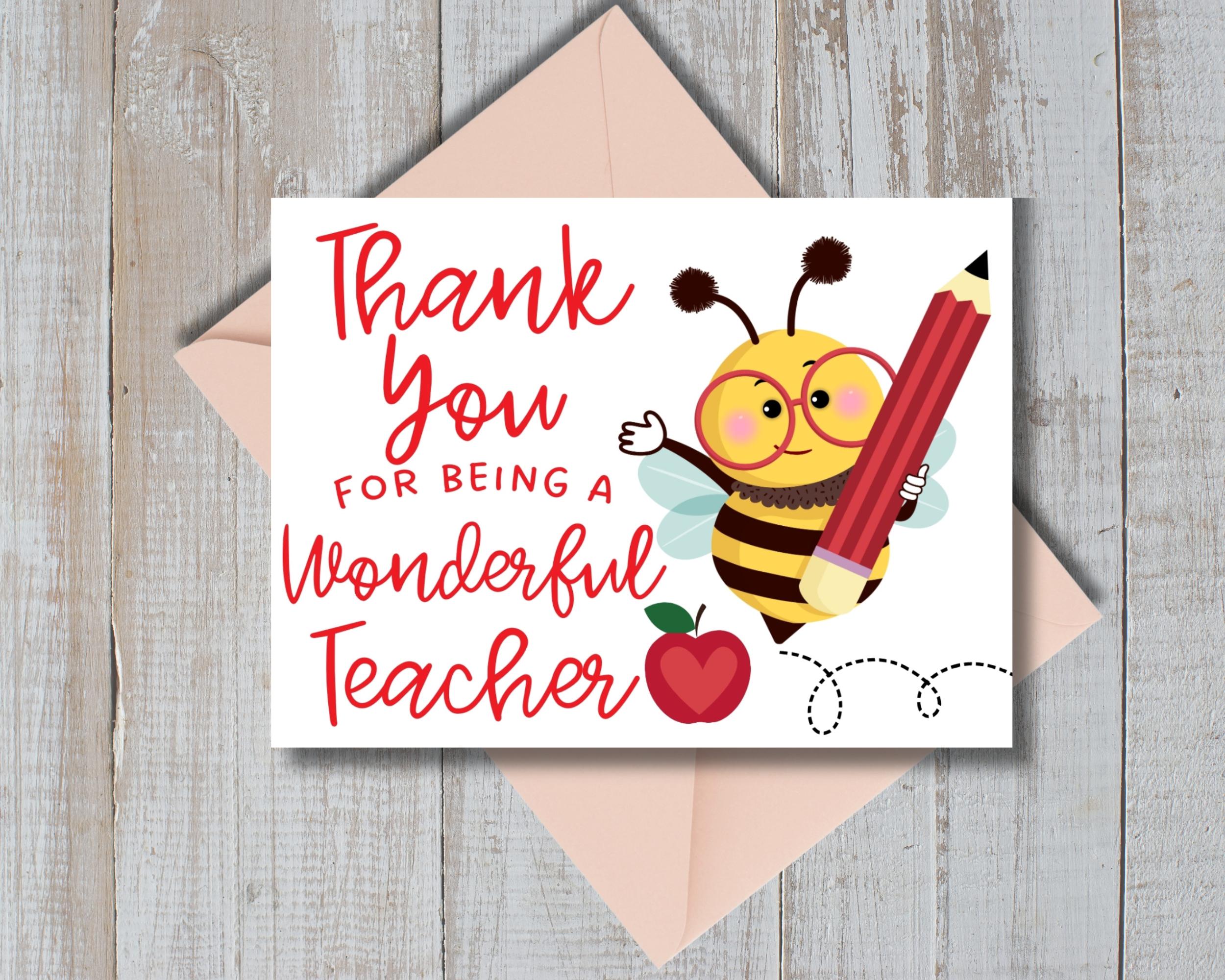 Printable Cards for Teacher | Card Bundle | Teacher Appreciation Cards ...