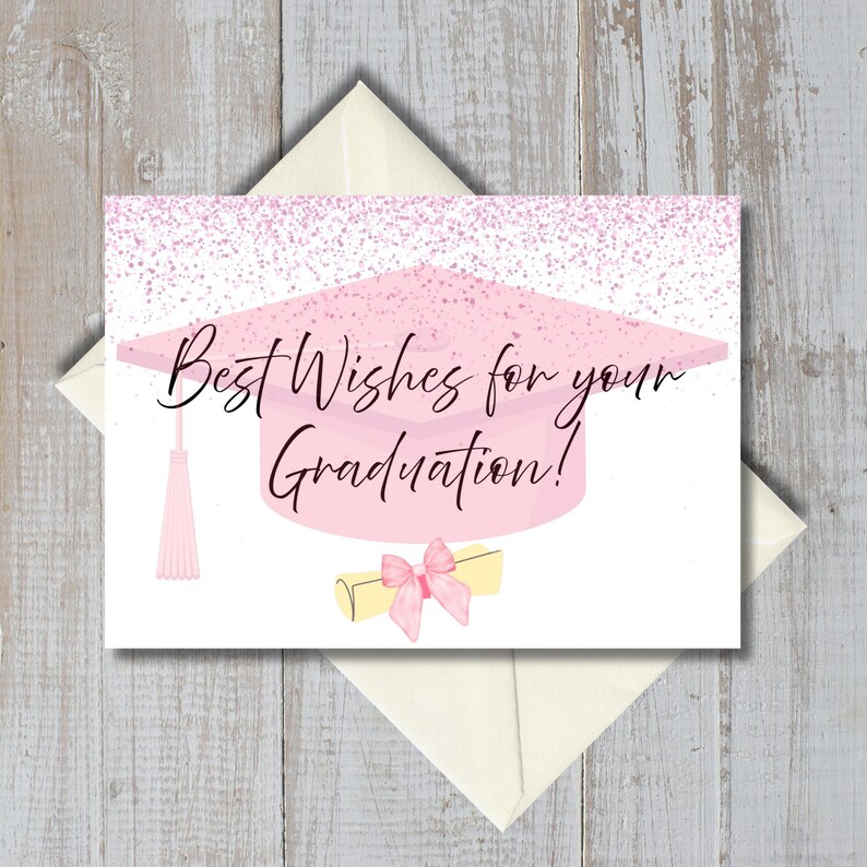 Printable Graduation Card | Best Wishes Graduation | High School ...