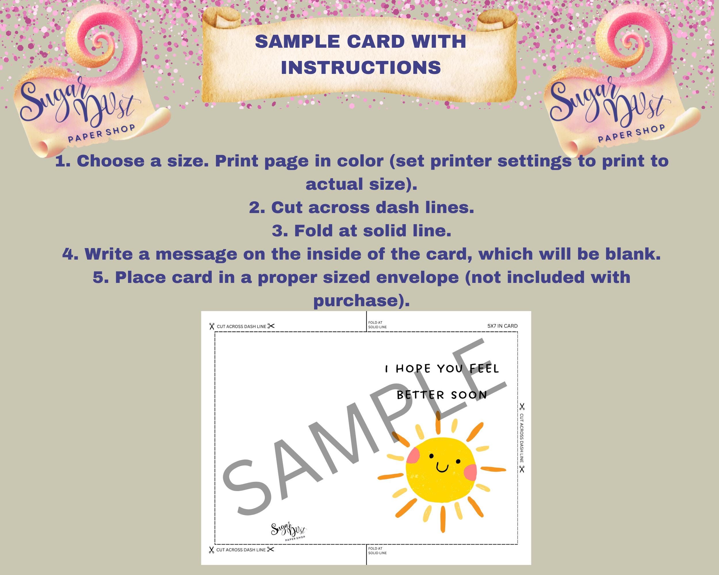 Printable Get Well Soon Card | Get Better Soon Card | Feel Better Soon ...