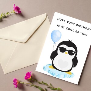 Printable Funny Birthday Card | Penguin Birthday Card | Cute Birthday ...