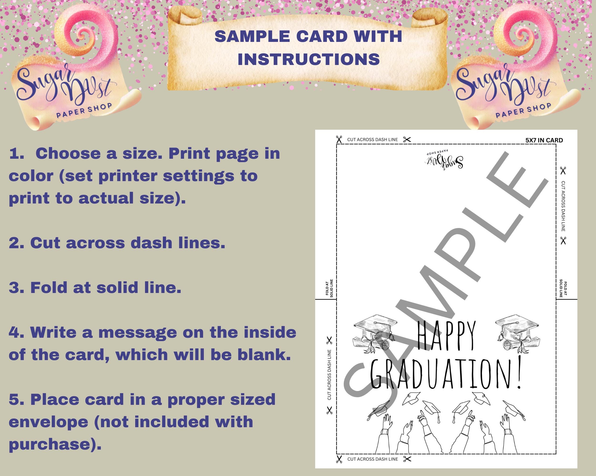 Printable Graduation Card | Happy Graduation | High School, College ...
