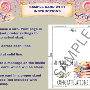 Printable Graduation Card | Floral Graduation Card | High School ...