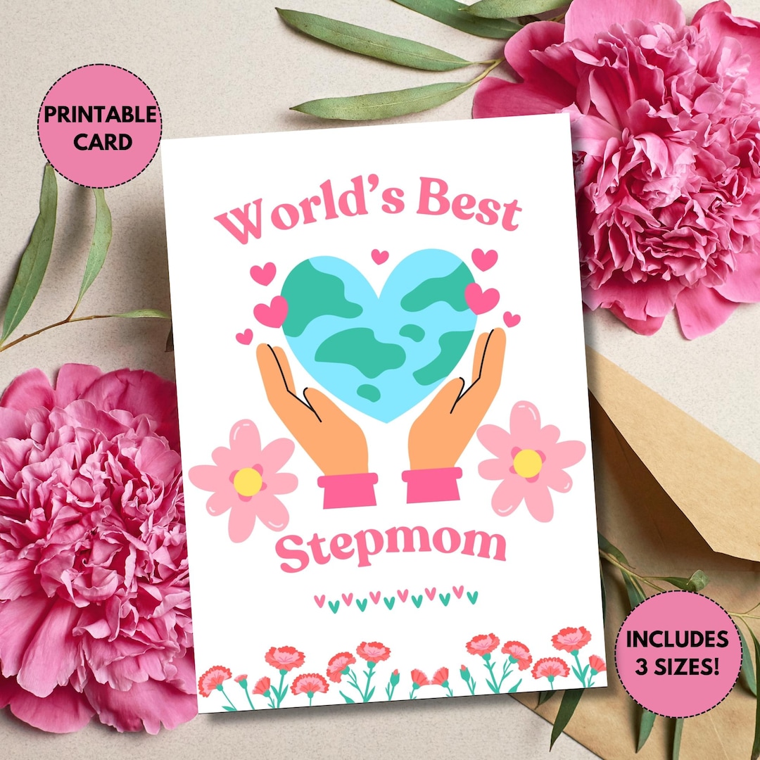 Printable Card for Stepmom | Happy Mother's Day Card for Stepmother ...