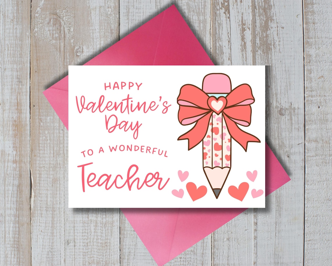 Printable Teacher Valentine's Day Card | Valentine's Day Printable ...