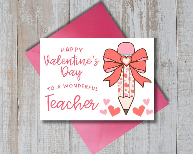 Printable Teacher Valentine's Day Card | Valentine's Day Printable ...